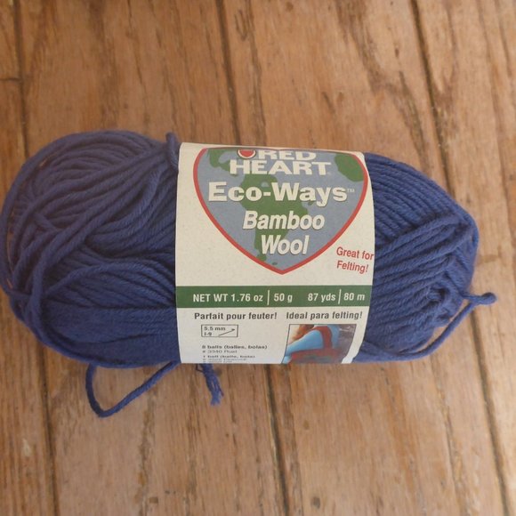 Red Heart | Office | Small Skein Red Heart Ecoways Bamboo Wool Yarn ...
